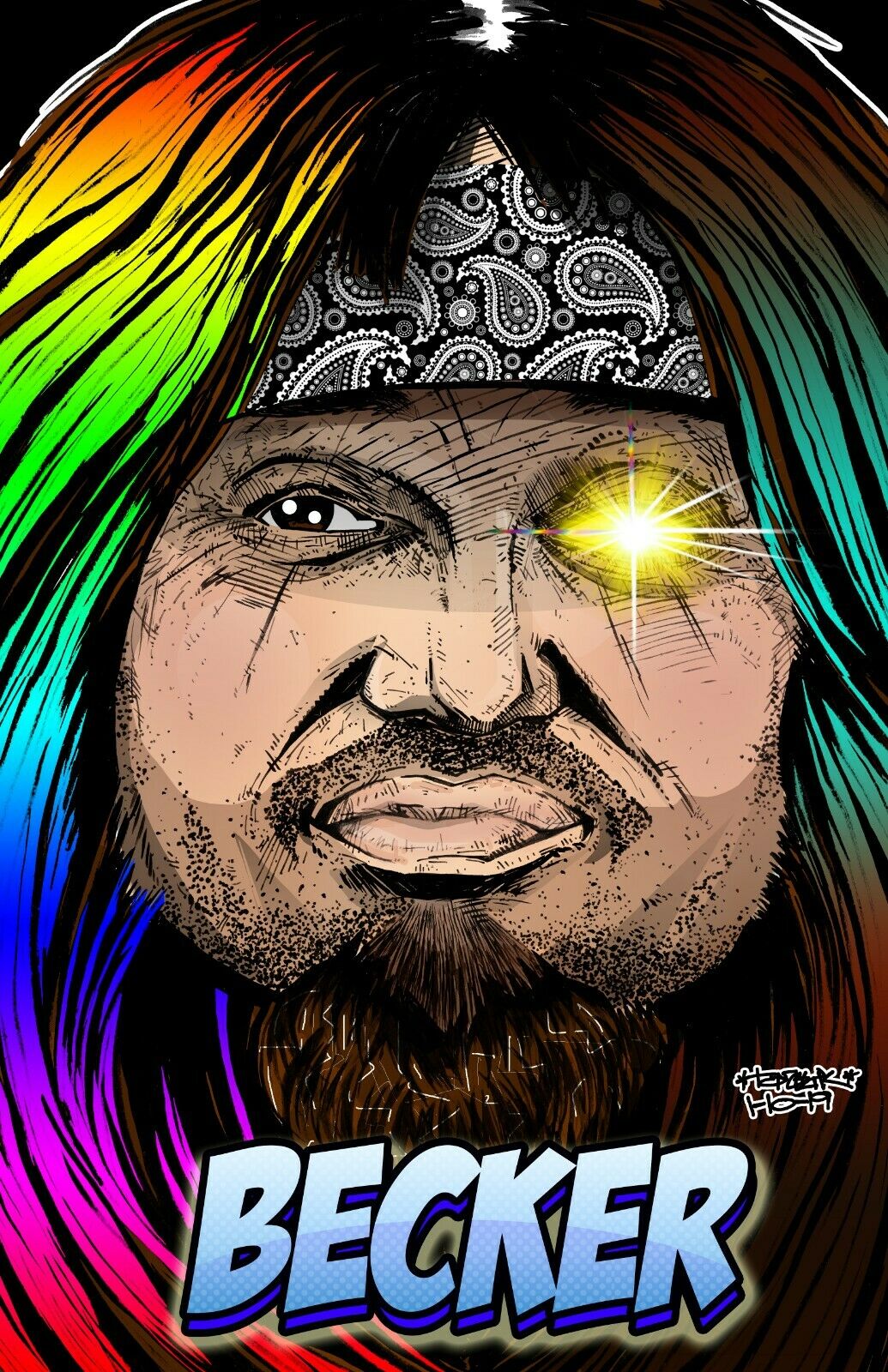 Jason Becker Rainbow Poster (17 x 11 inches) | Jason Becker