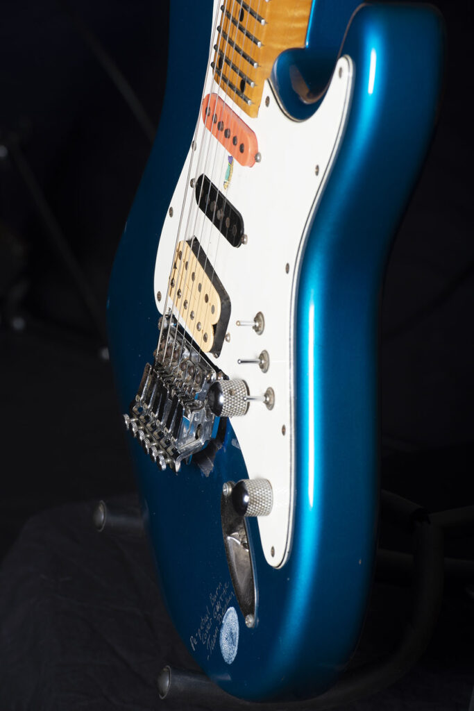Jason Becker’s Blue Hurricane Guitar – Photo by Stephanie Cabral ...